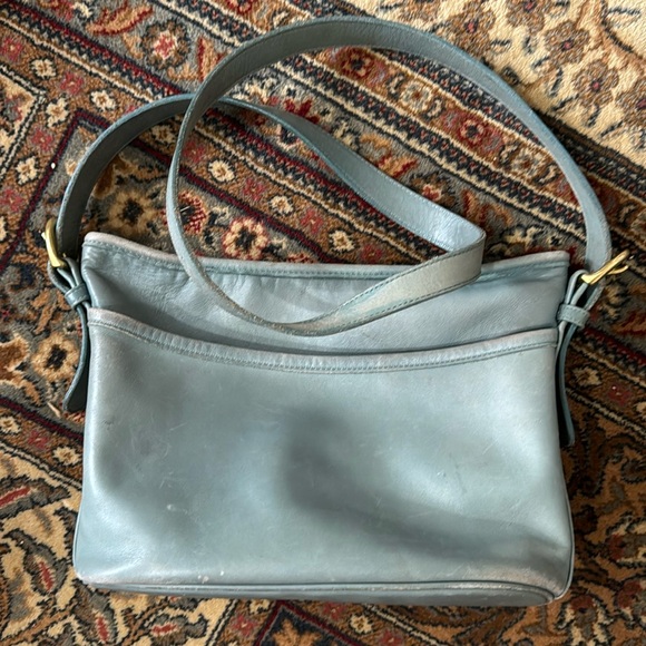 Coach | Bags | Vintage Coach 443 Worth Bag Light Blue Leather | Poshmark